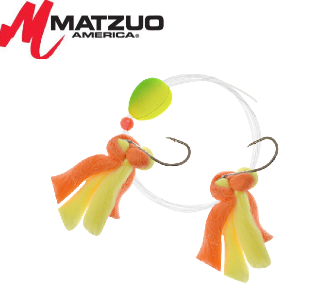 Matzuo - Salmon Steelhead Spin Rig with Marabou - Green & Yellow ...