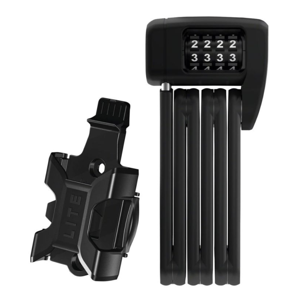 Abus Bordo Lite Mini combo folding lock 6055C/60 black with holder ...