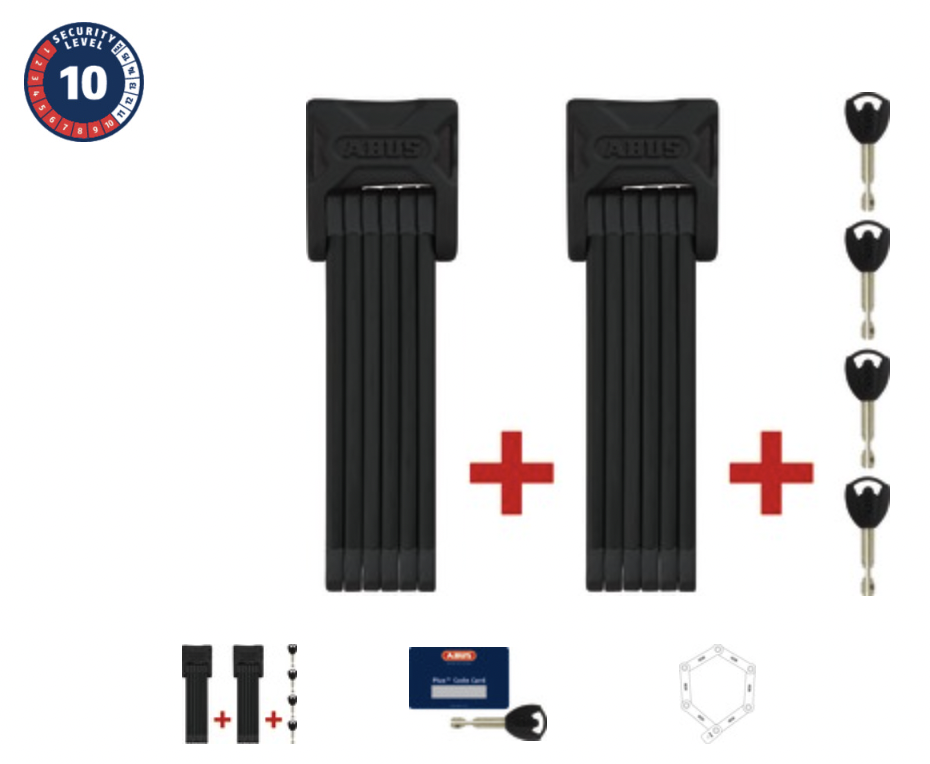 Abus Bordo XPlus Twinset Folding Locks 6000K 90cm - Clever Cycles ...