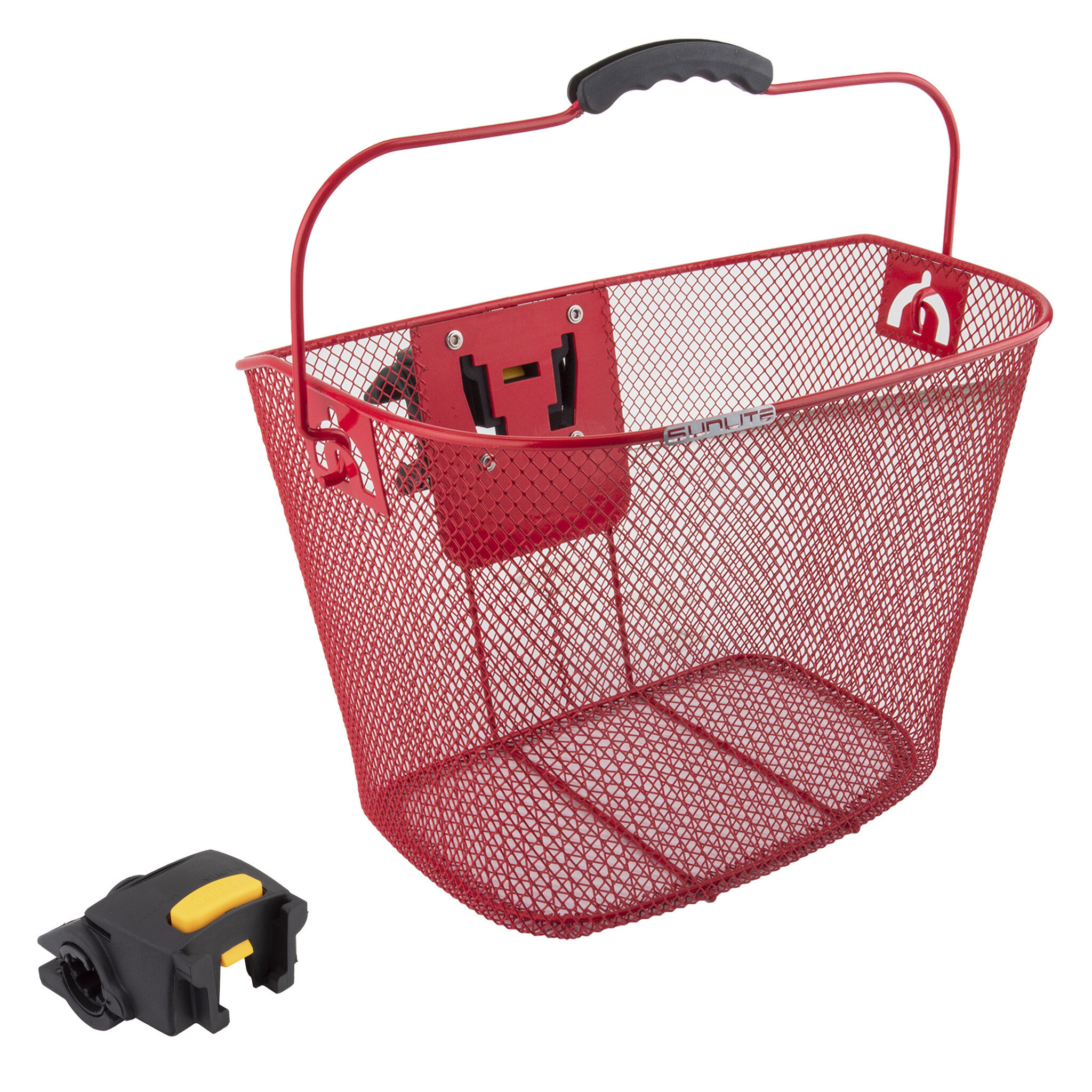 Sunlite Mesh QR Front Basket Red - Clever Cycles Ebike & Bicycle Store