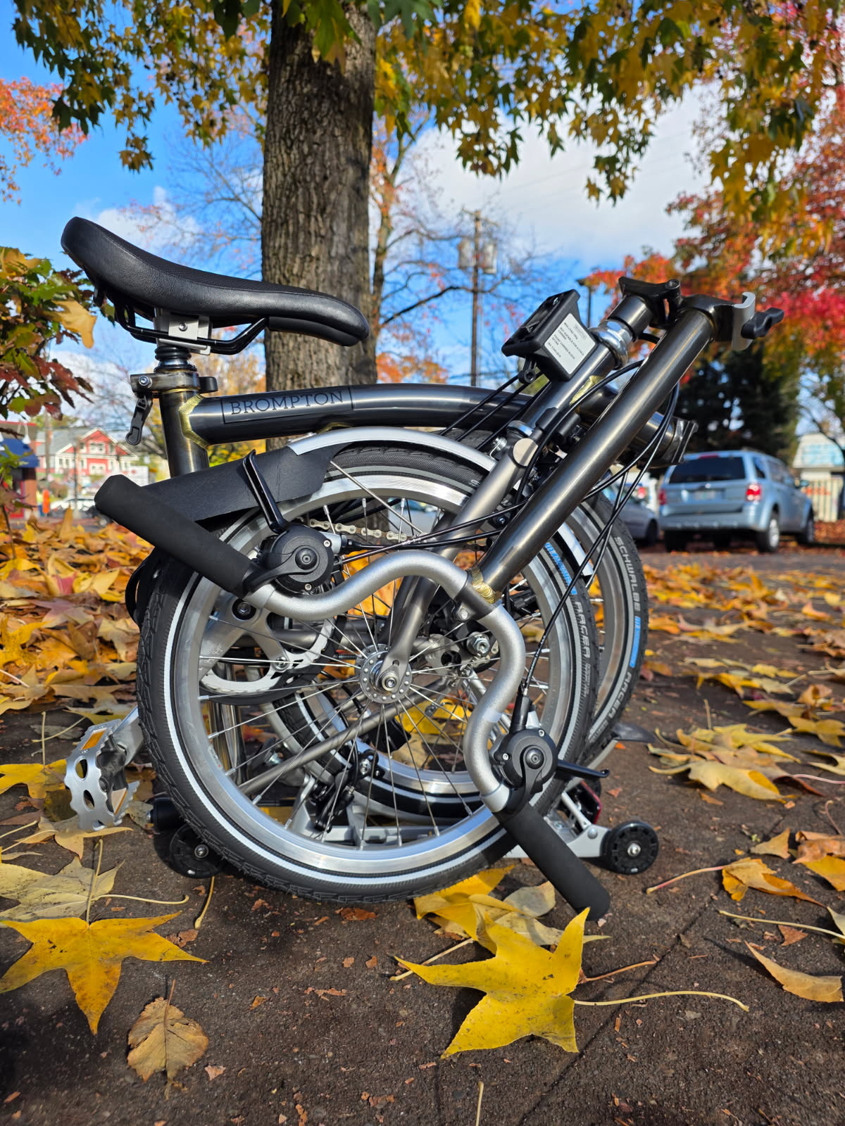 USED Classic Brompton Superlight H6RX Raw Lacquer Folding Bike - Clever Cycles Ebike & Bicycle Store