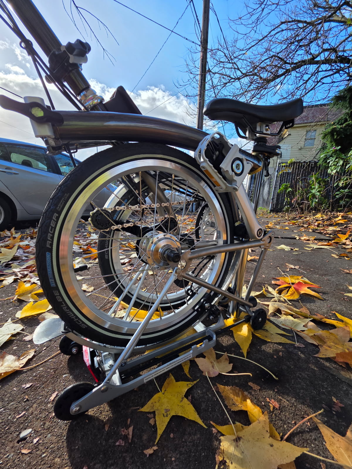 USED Classic Brompton Superlight H6RX Raw Lacquer Folding Bike - Clever Cycles Ebike & Bicycle Store