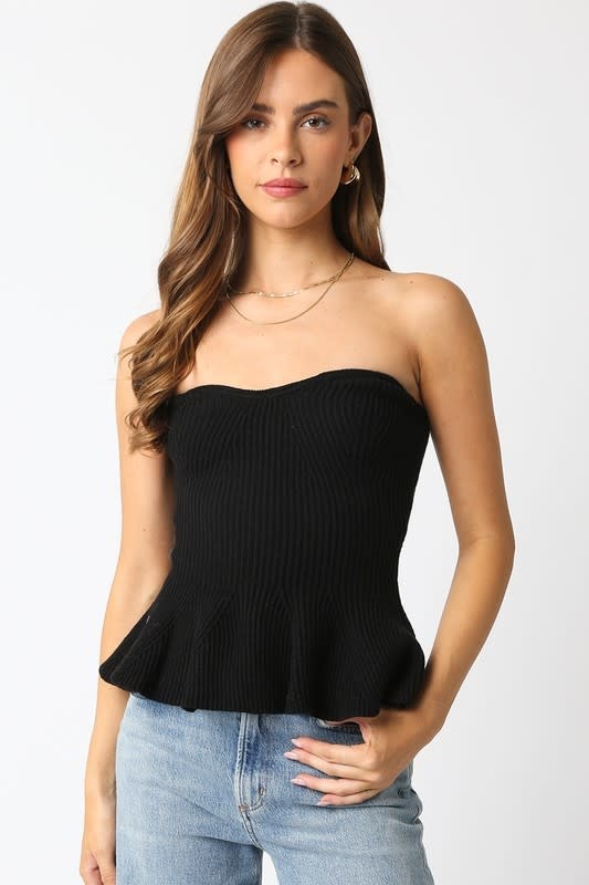 CALL ME SWEETHEART SWEATER TUBE TOP - The Crowned Bird