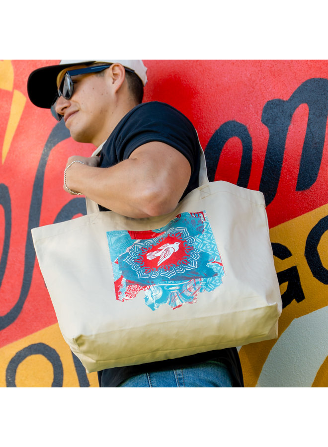 OBEY - PEACE DOVE Blue Tote Bag
