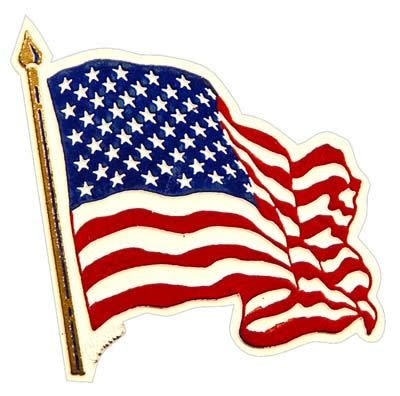 Magnet - USA Flag, Wavy 2-3/4" - Military Outlet