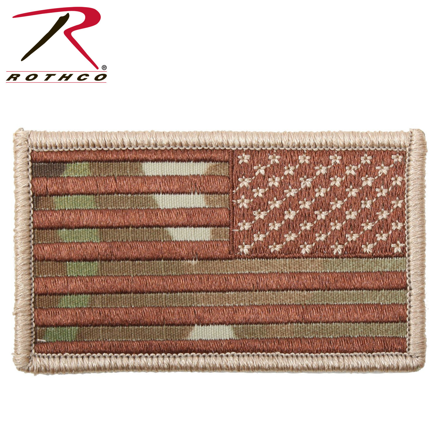 Reverse US Flag Patch Multicam - Military Outlet
