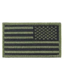 Patch - Flag USA Rectangle OD Reverse - Military Outlet