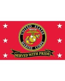 Flag - 3'x5' - USMC Pride Made in USA - Military Outlet