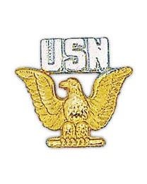 Pin - USN Enlisted Gold & Silver - Military Outlet