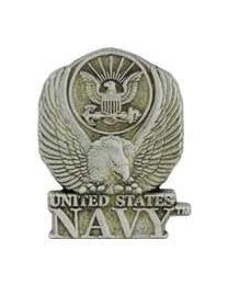 Pin - USN Logo Pewter - Military Outlet