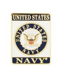 Pin - USN Logo Rectangle - Military Outlet
