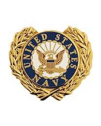 Pin - USN Logo Wreath - Military Outlet