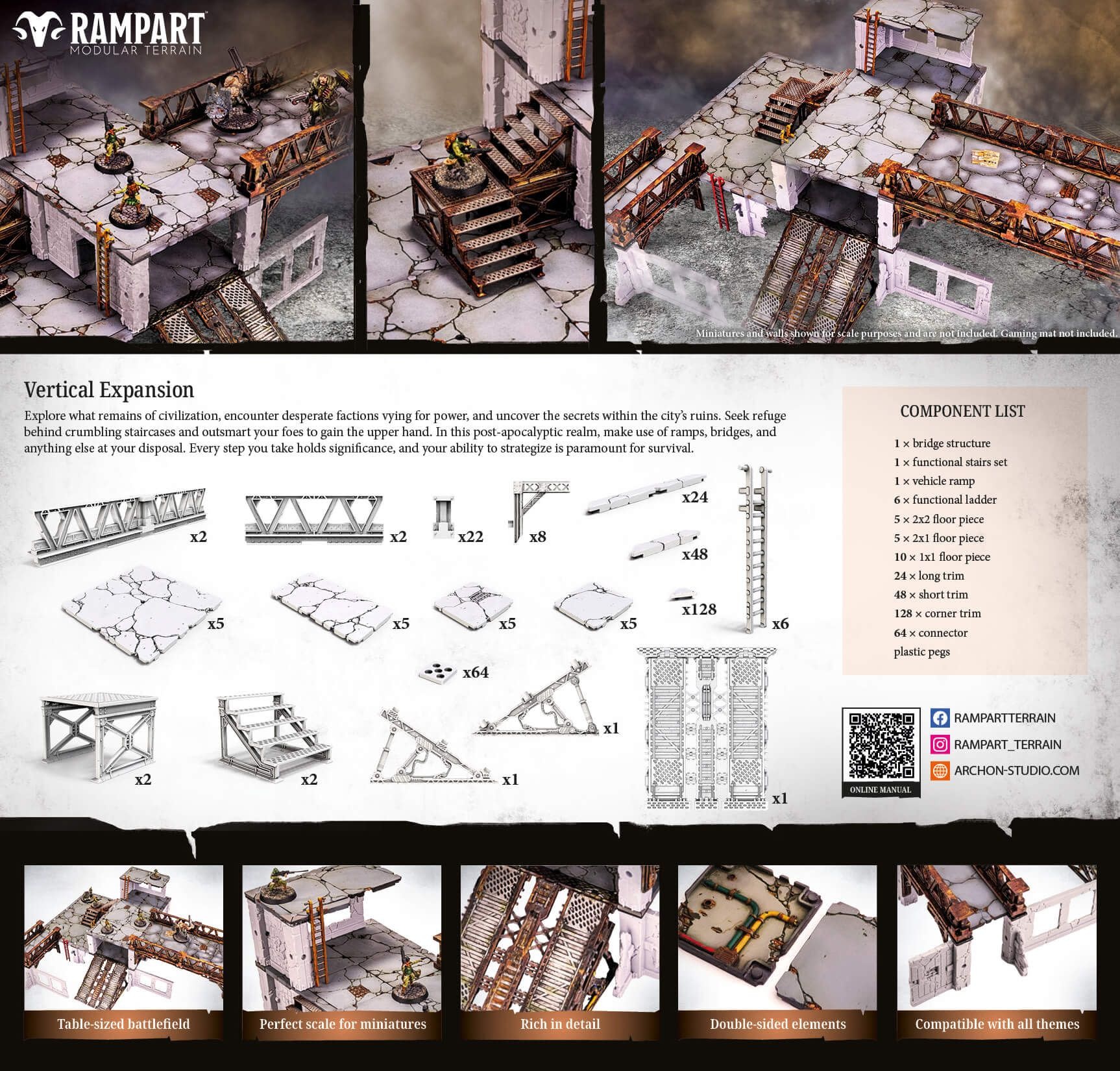 Rampart Modular Terrain: Vertical Expansion - Boardgames.ca