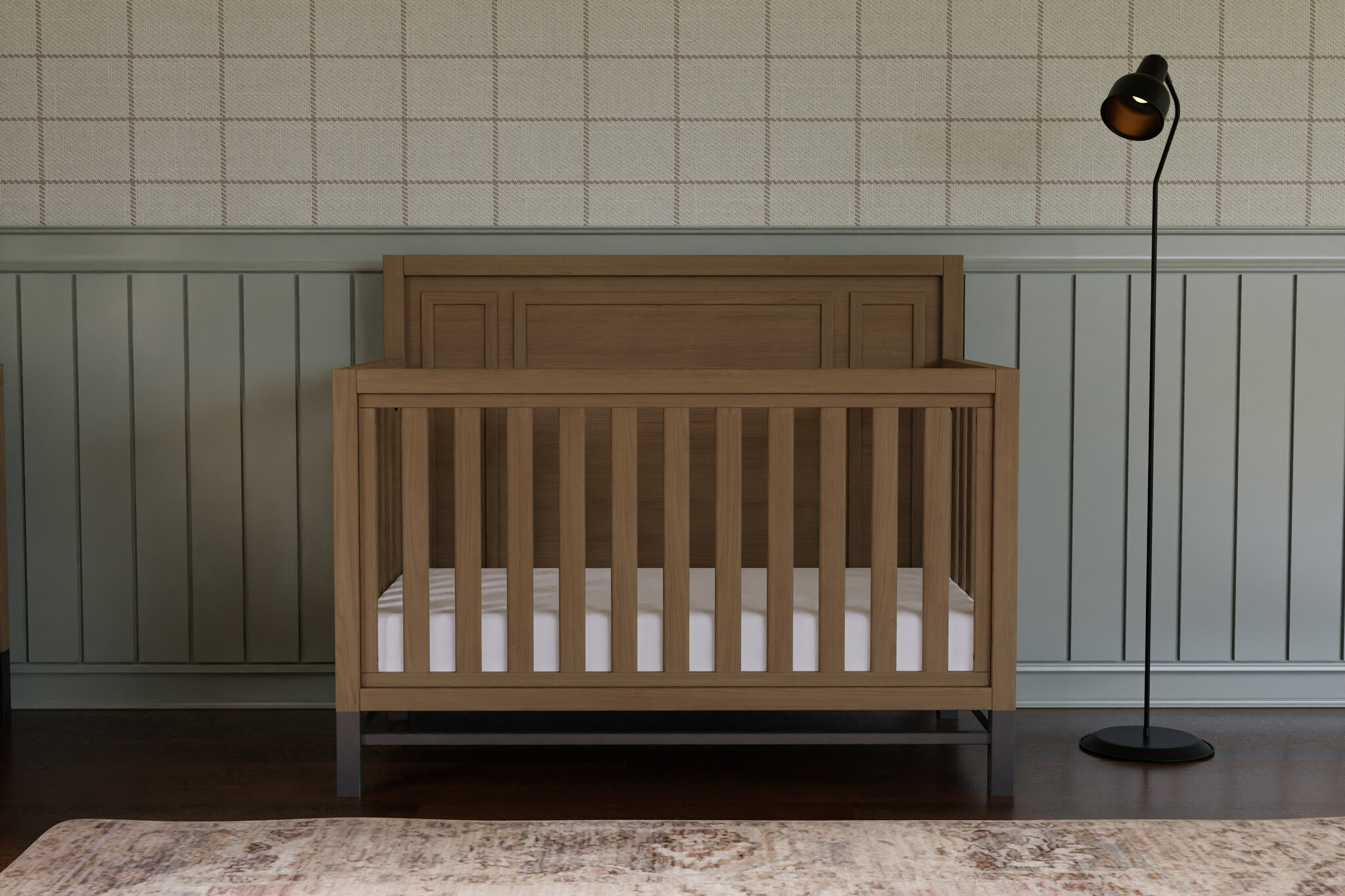 Monogram by Namesake Newbern 4-in-1 Convertible Crib in Driftwood ...