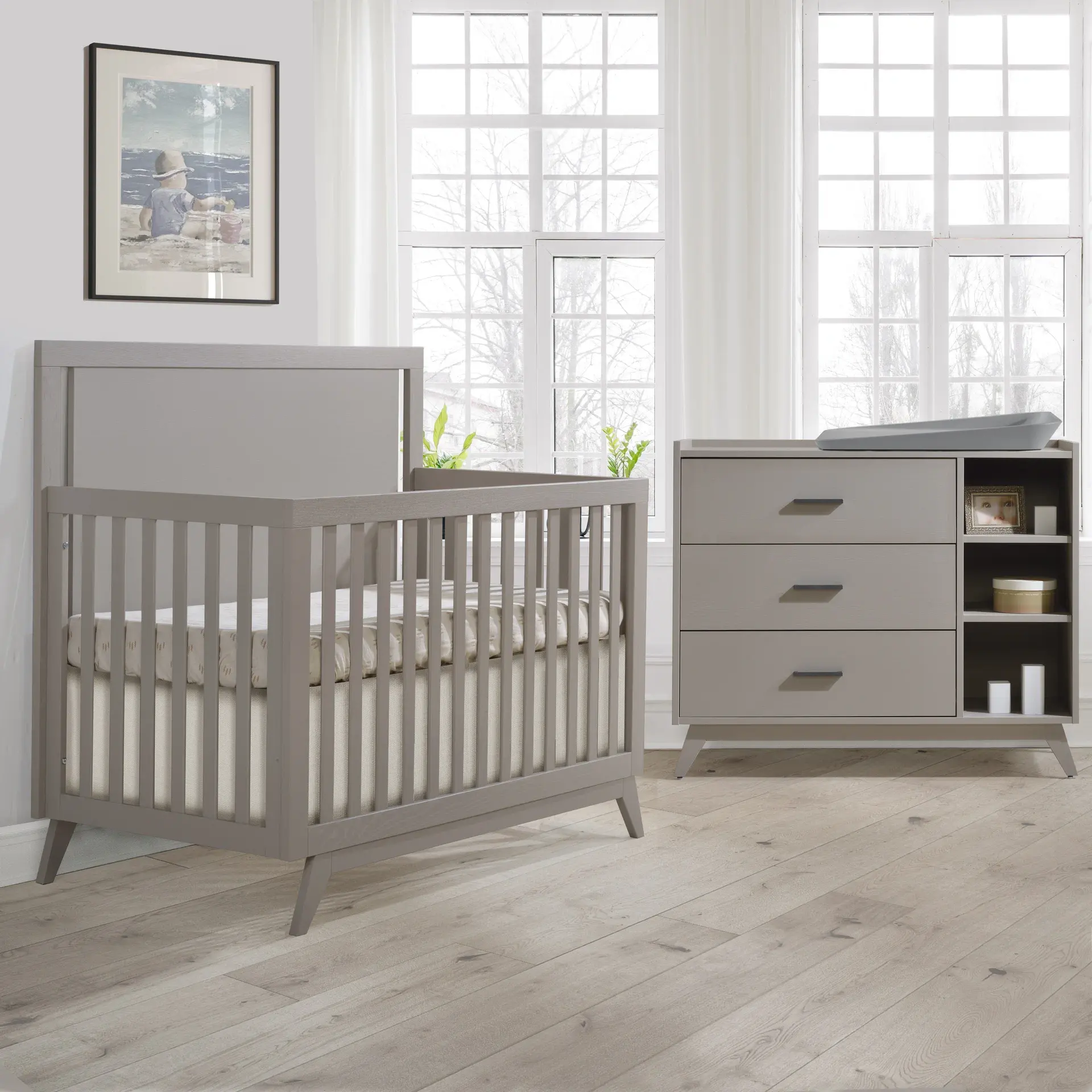 Tulip Sissi Crib-to-Double Bed + Combo Dresser Set - Bellini Baby and ...