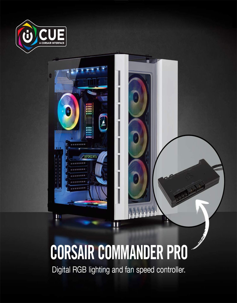 Corsair iCUE Commander PRO Smart RGB Lighting and Fan Speed Controller ...