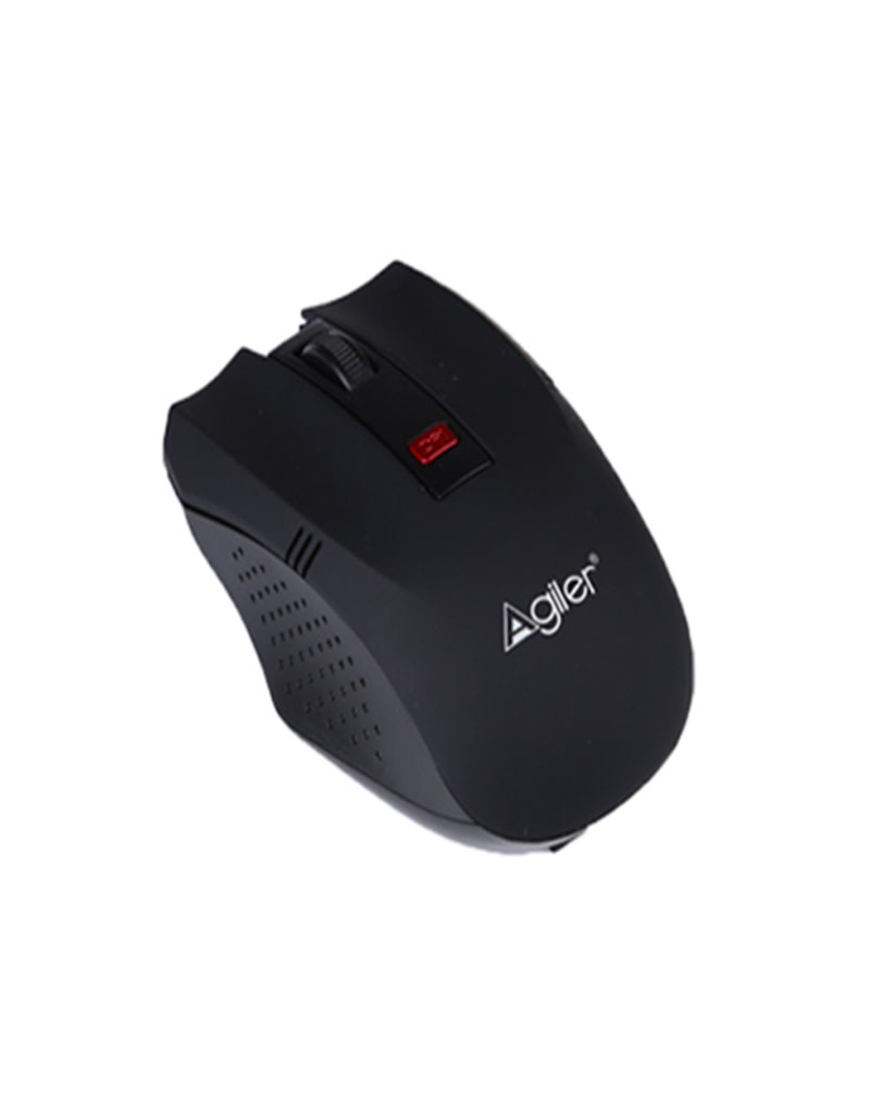 Agiler wireless mouse black and black rubber AGI-2095BK - Super ...