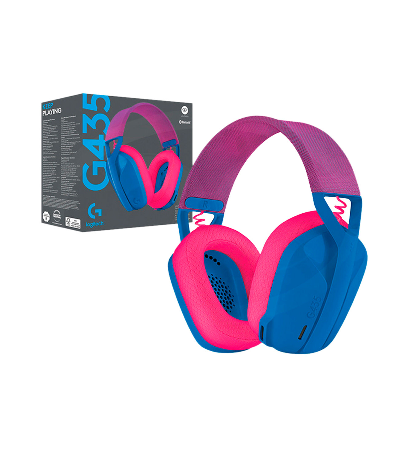 Logitech G435 Black Bluetooth Lightspeed Gaming Headset 981-001061 ...