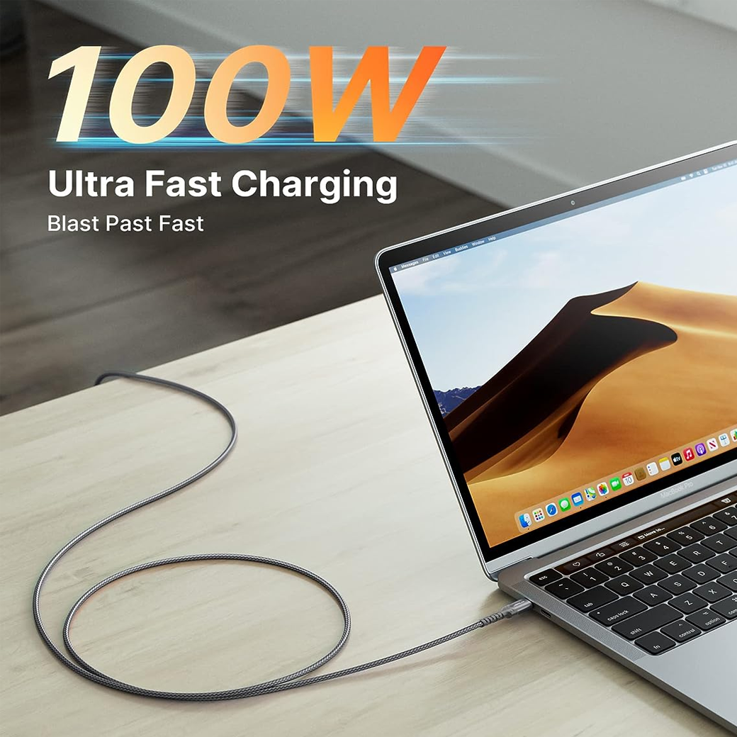 Jsaux USB-C to USB-C Cable M/M Black 2M Braided - Super Technologies ...