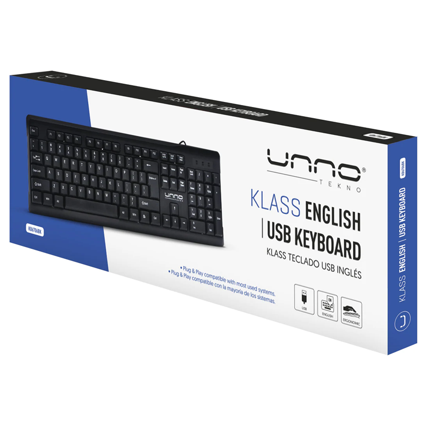 UNNO Keyboard Klass USB English - KB6706BK - Super Technologies Limited