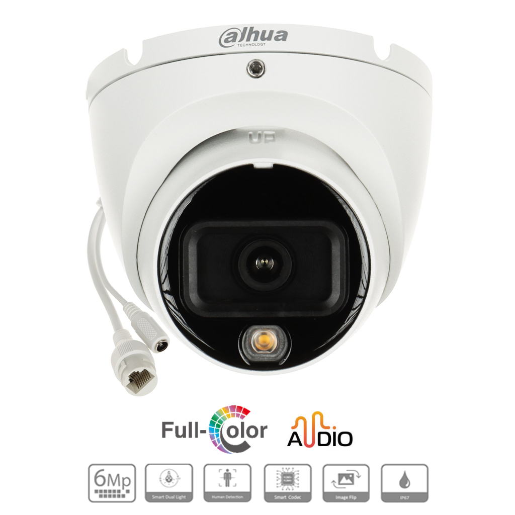 Dahua 6MP Entry Smart Full Colour 100ft Network Camera Audio - Super ...