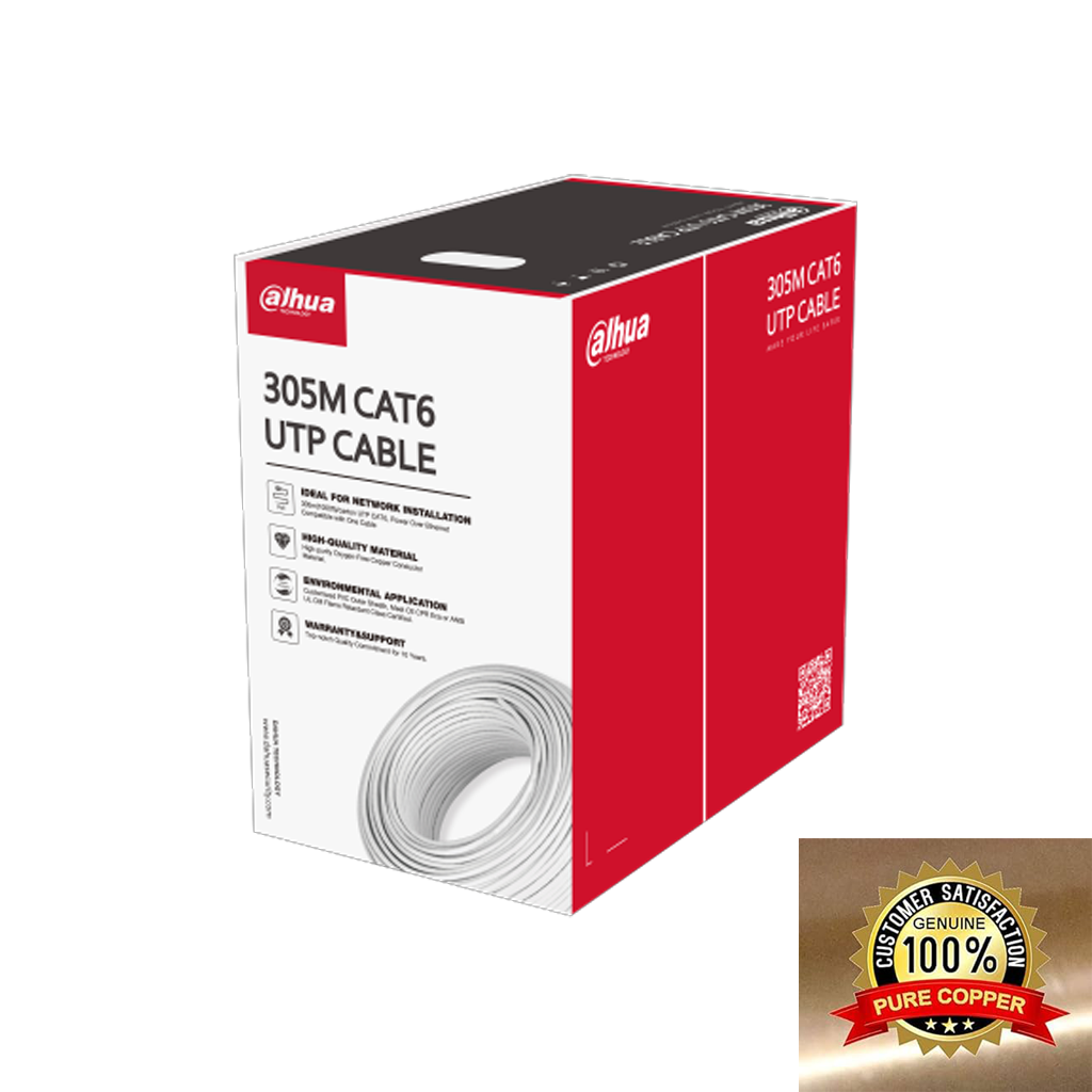 Dahua CAT6 Network Cable 23AWG 100% Copper DH-PFM920I-6U-C - Super ...