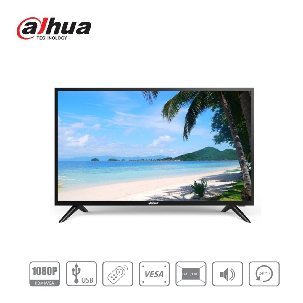 Dahua 43" FHD Surveillance Monitor 24/7 Operation w Speakers - Super ...