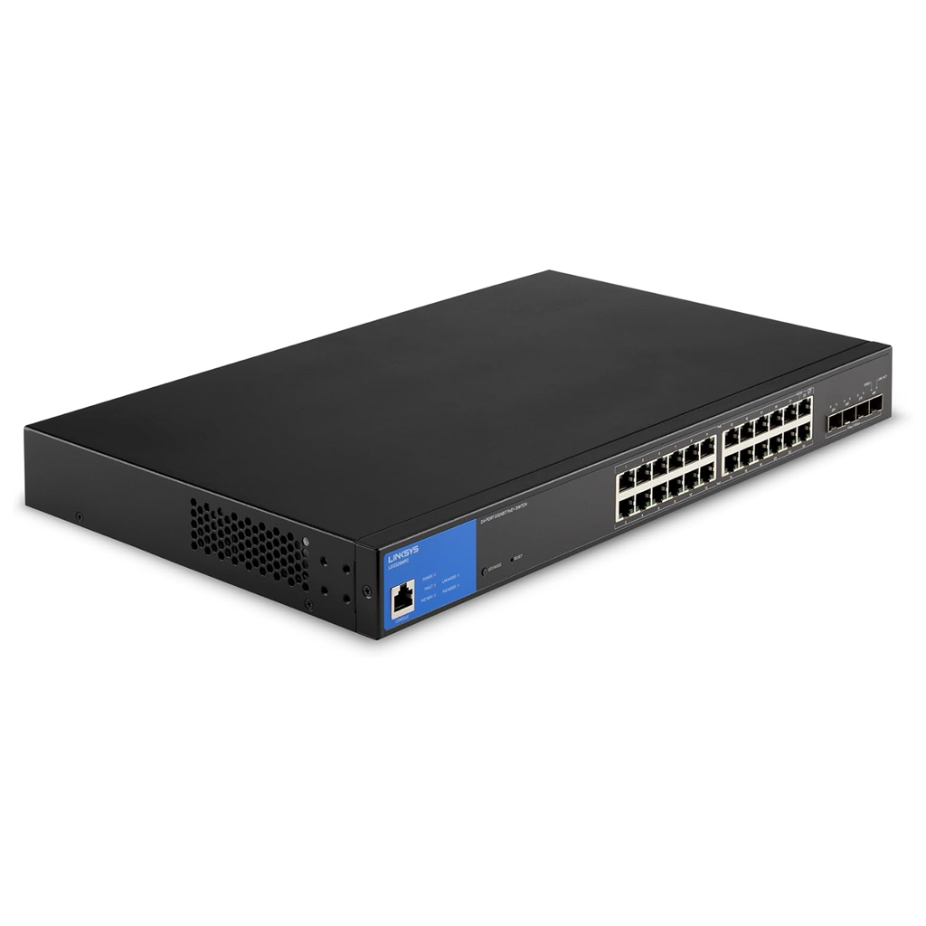 Linksys 24 Port Managed POE+ Swich W/ 4 SFP 410W LGS328MPC - Super ...