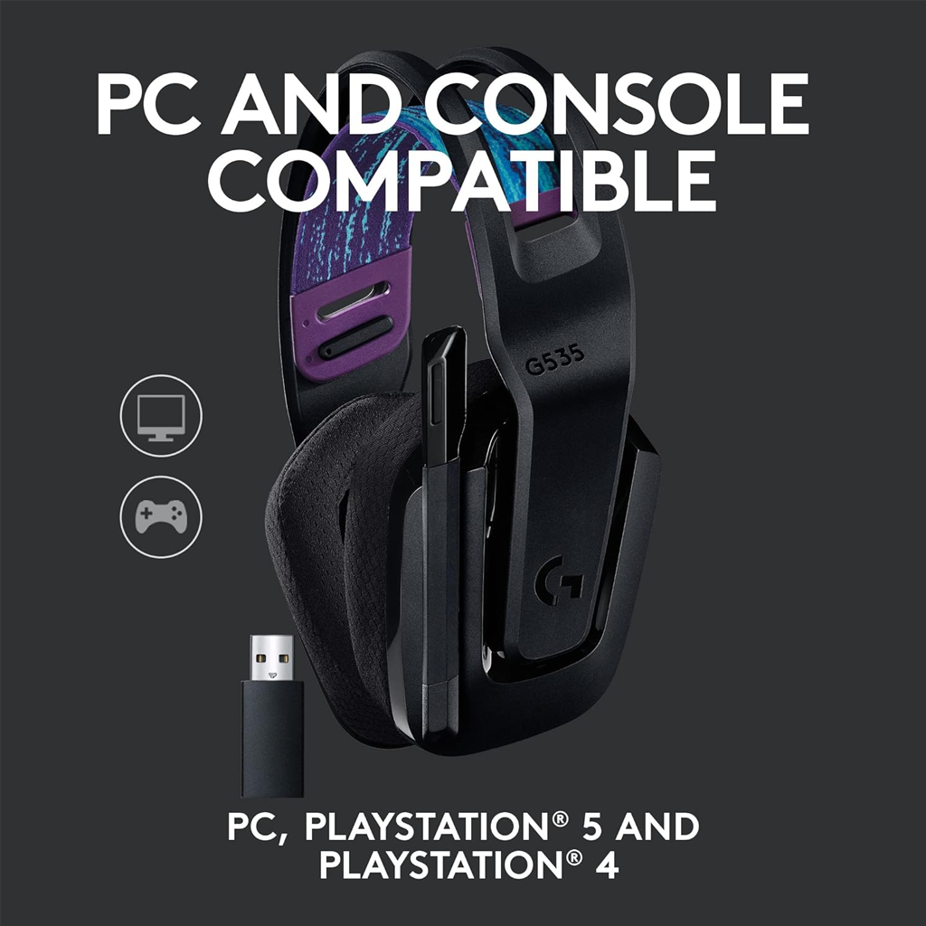 Logitech G535 Gaming Lightspeed Wireless Headset for PS5/PS4/PC 939 ...