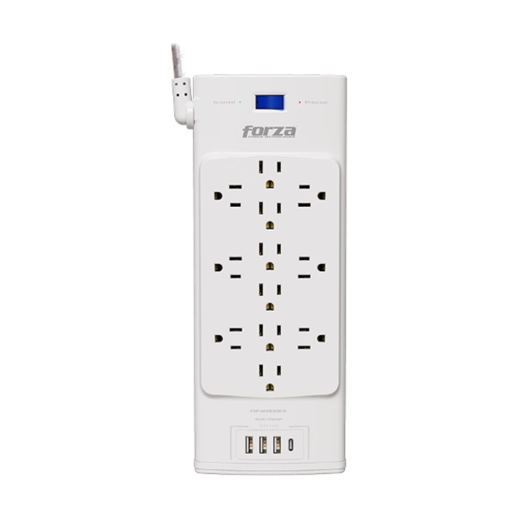 Forza Surge Protector 12 Outlet 2700J 110/220 FSP-1221USBCW - Super ...