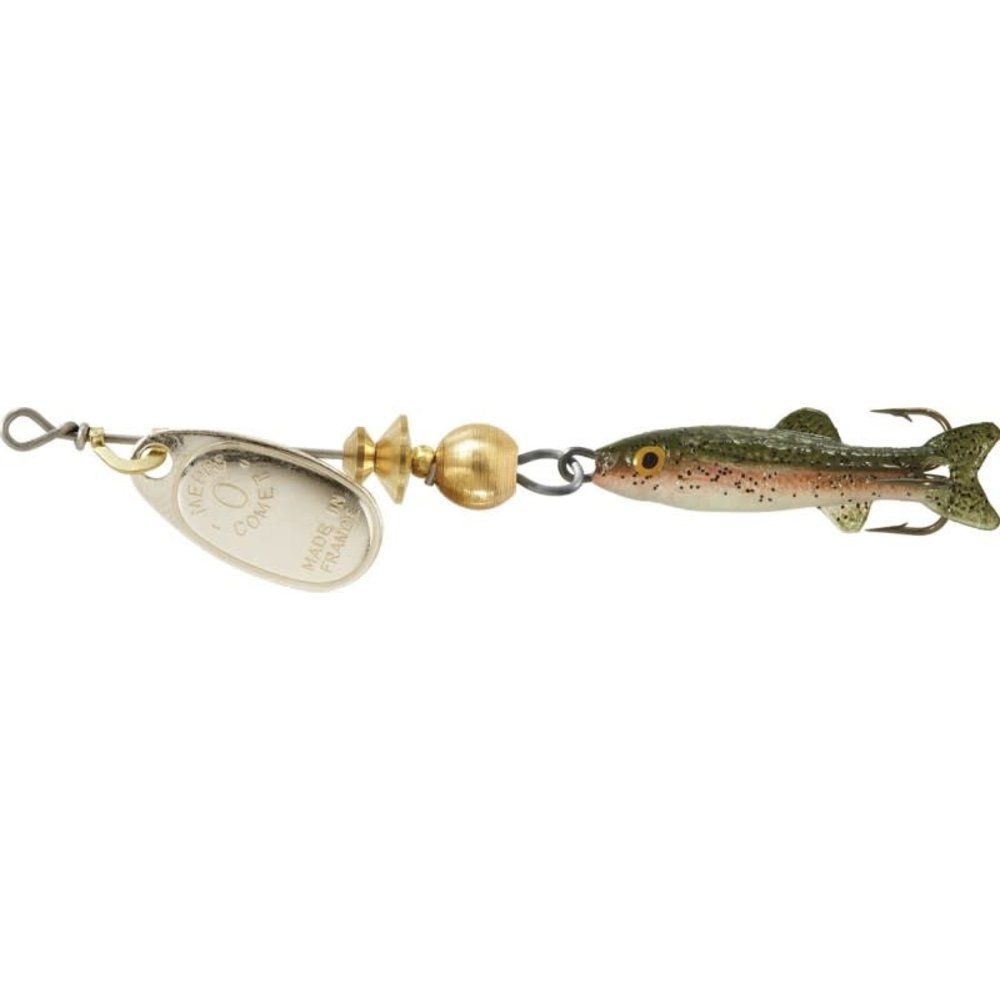 Mepps Comet - mino silver-rainbow trout 1/9 OZ - Black Sheep Sporting Goods
