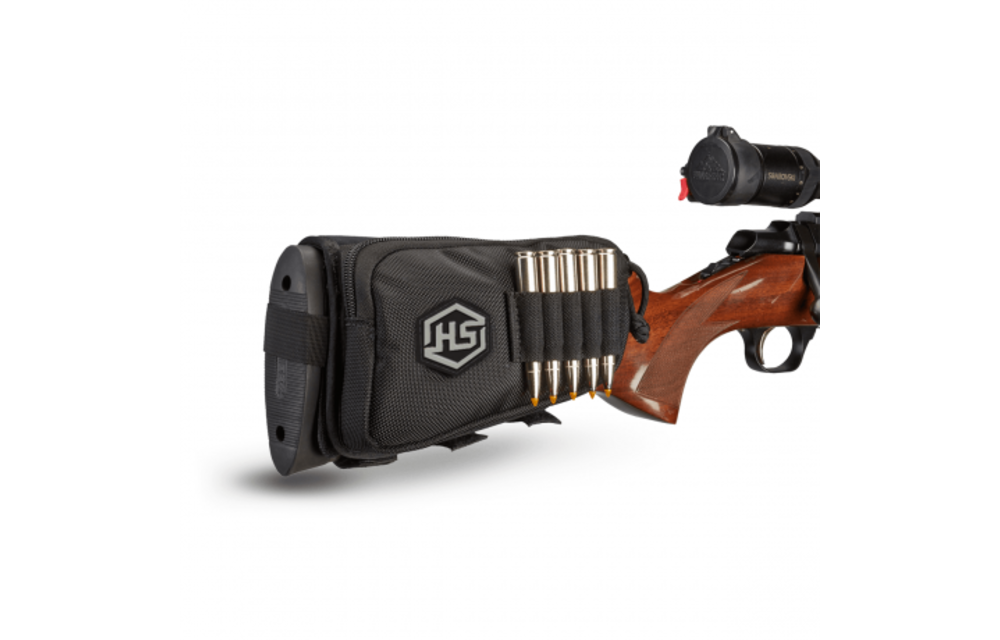 Hunters Specialties BUTTSTOCK SHELL HOLDER WITH POUCH / RIFLE - Black ...