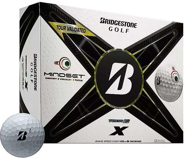 BRIDGESTONE TOUR B X MINDSET GOLF BALL