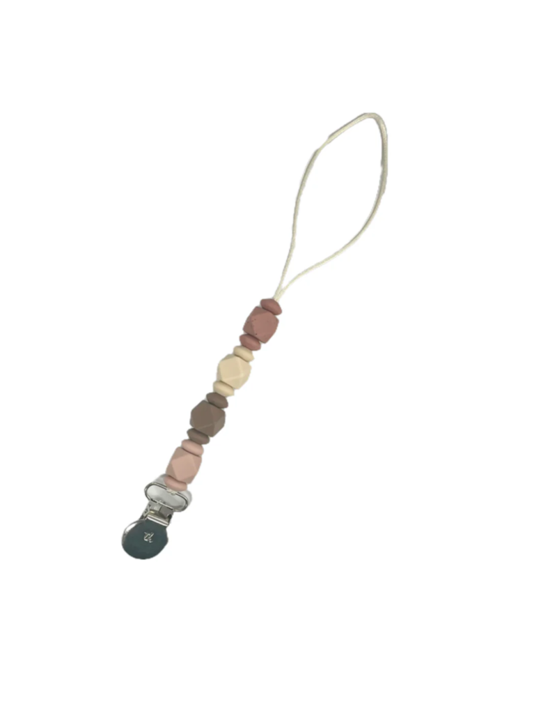 Three Hearts Petite Jewel Pacifier & Toy Clip - Tiptoe Boutique