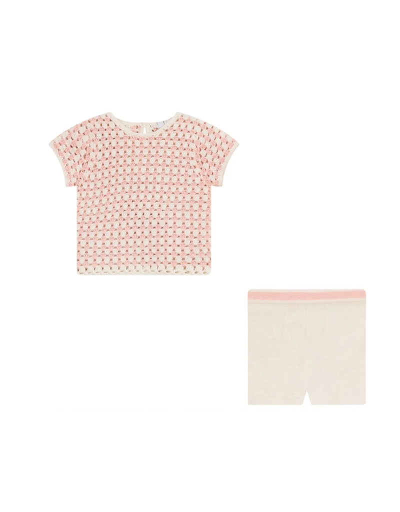 Elle & Boo Crochet Knit Set - Tiptoe Boutique
