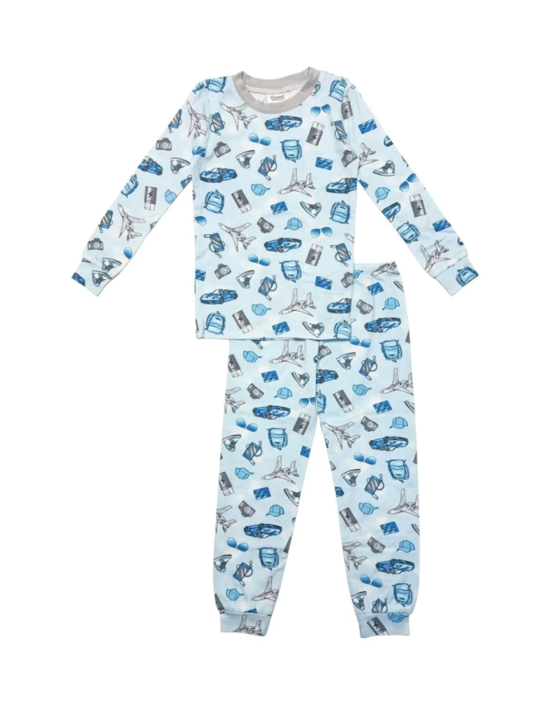 Esme Infant Blue Jet Pajama - Tiptoe Boutique