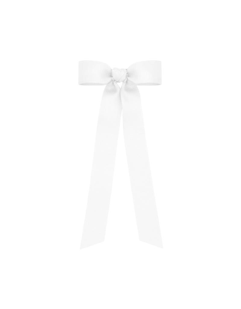 Wee Ones Tiny White Bowtie w/ Streamer Tails - Bibs and Kids Boutique