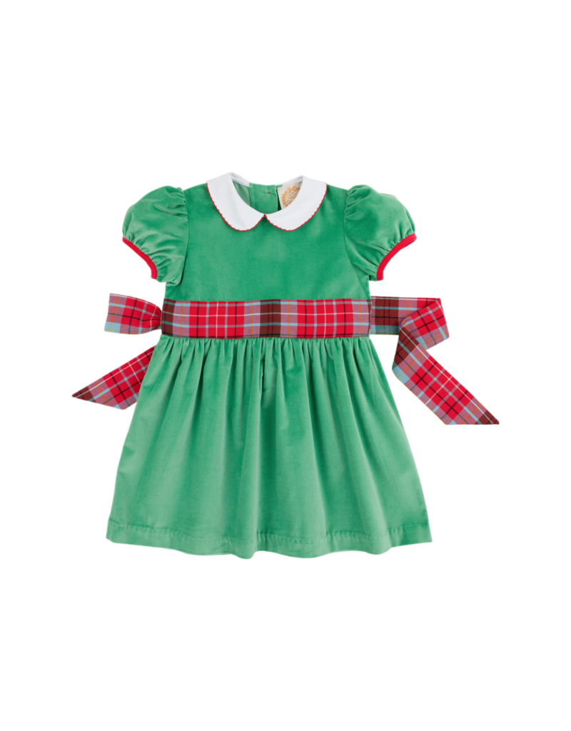 TBBC Cindy Lou Velveteen Sash Dress - KKG/Wilson Pier Plaid - Bibs and ...