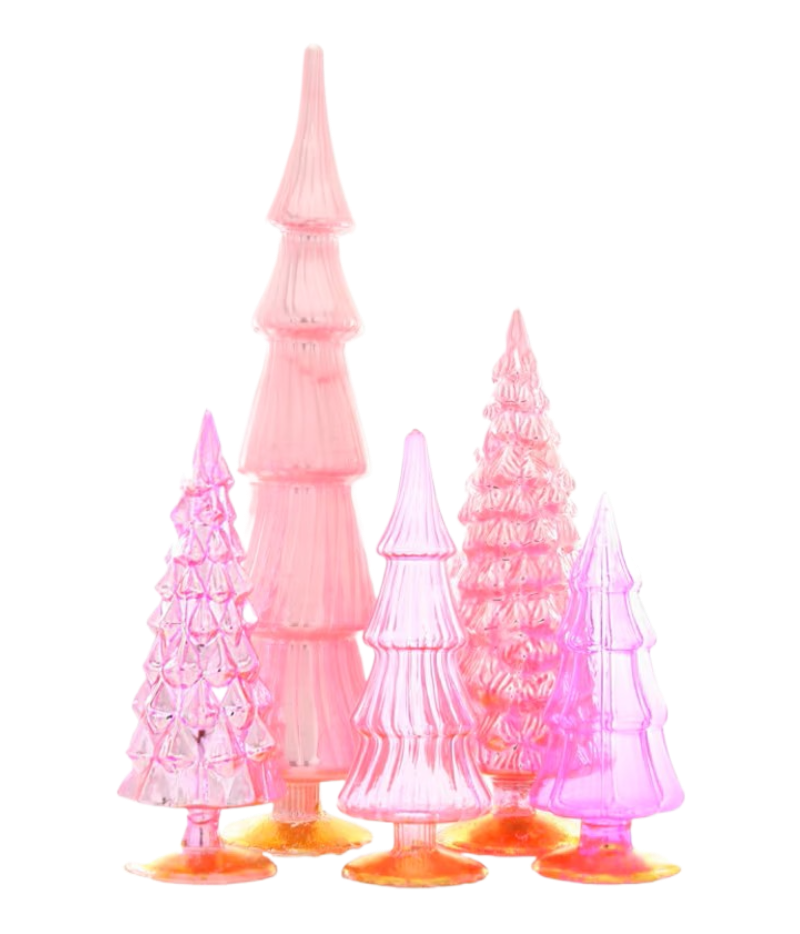 Cody Foster & Co Pink Hue Trees Set of 5 - Bibs and Kids Boutique