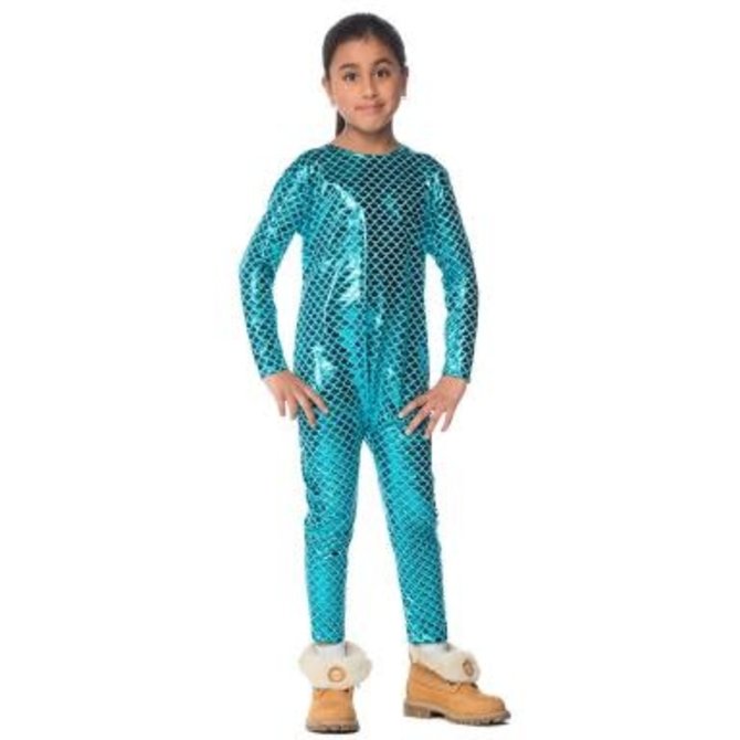 *Stretchy Mermaid Bodysuit Juniors- Medium - POP! Party Supply