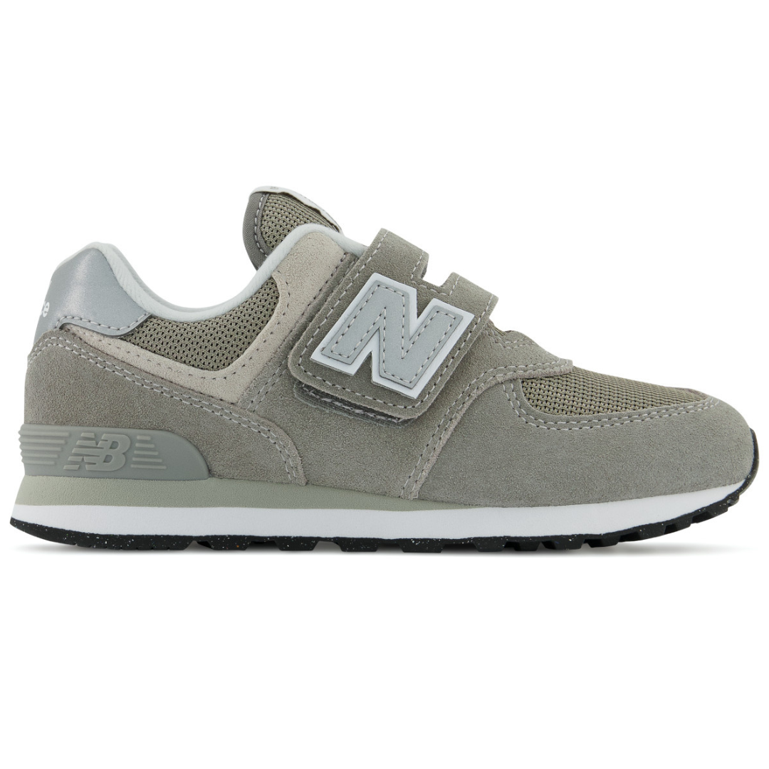 New Balance 574 Velcro Grey - Kiddie Kobbler St Laurent