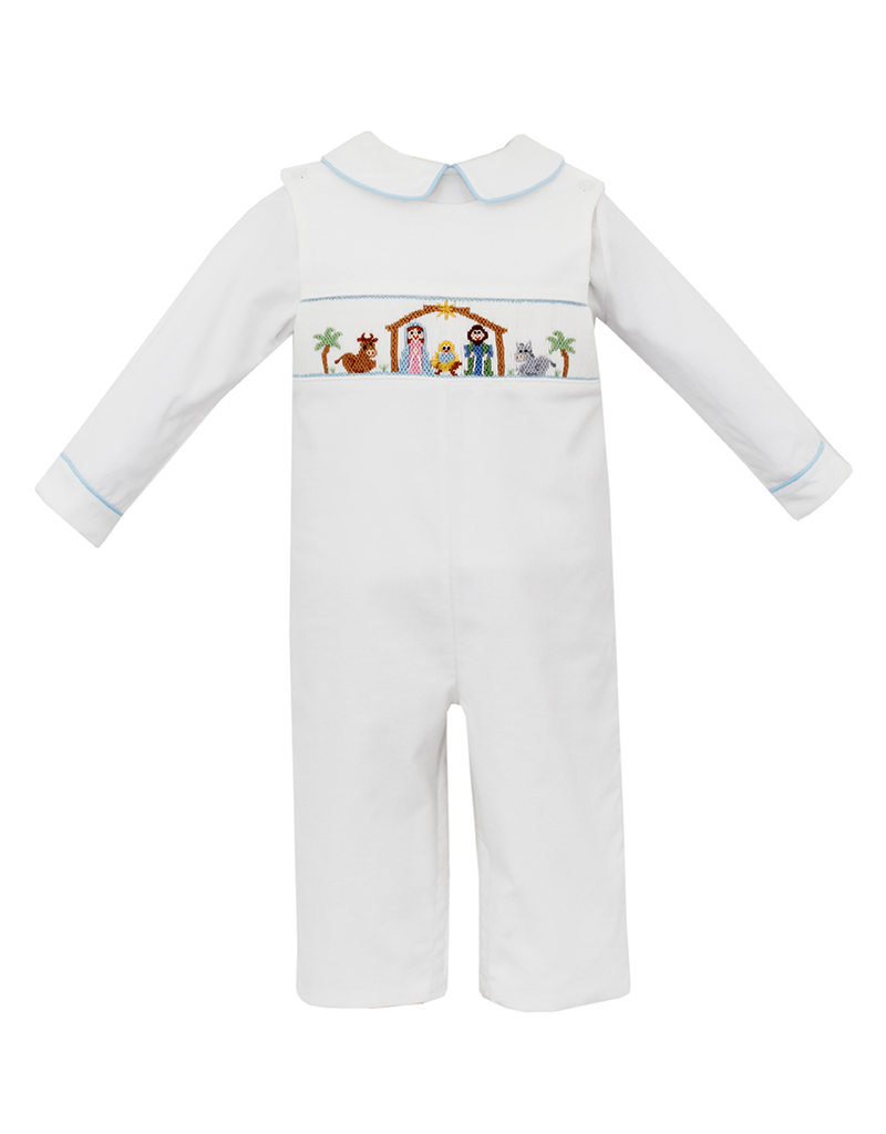 Petit Bebe Corduroy Nativity Smocked Long Jon Jon w/Shirt - Spoiled S ...
