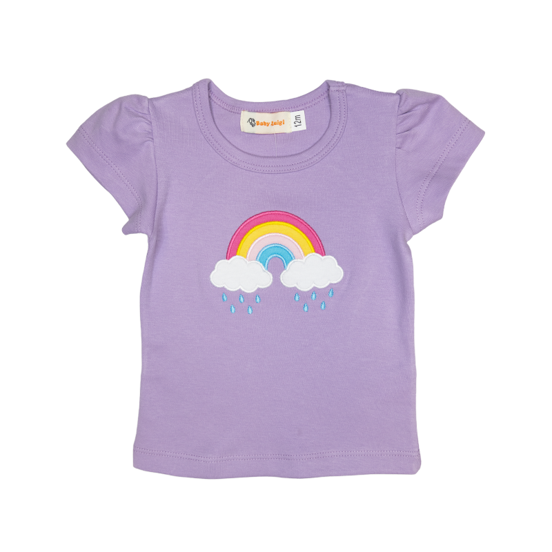 Luigi Lavender Rainbow/Clouds Shirt - Spoiled Sweet Boutique - Spoiled Sweet Boutique