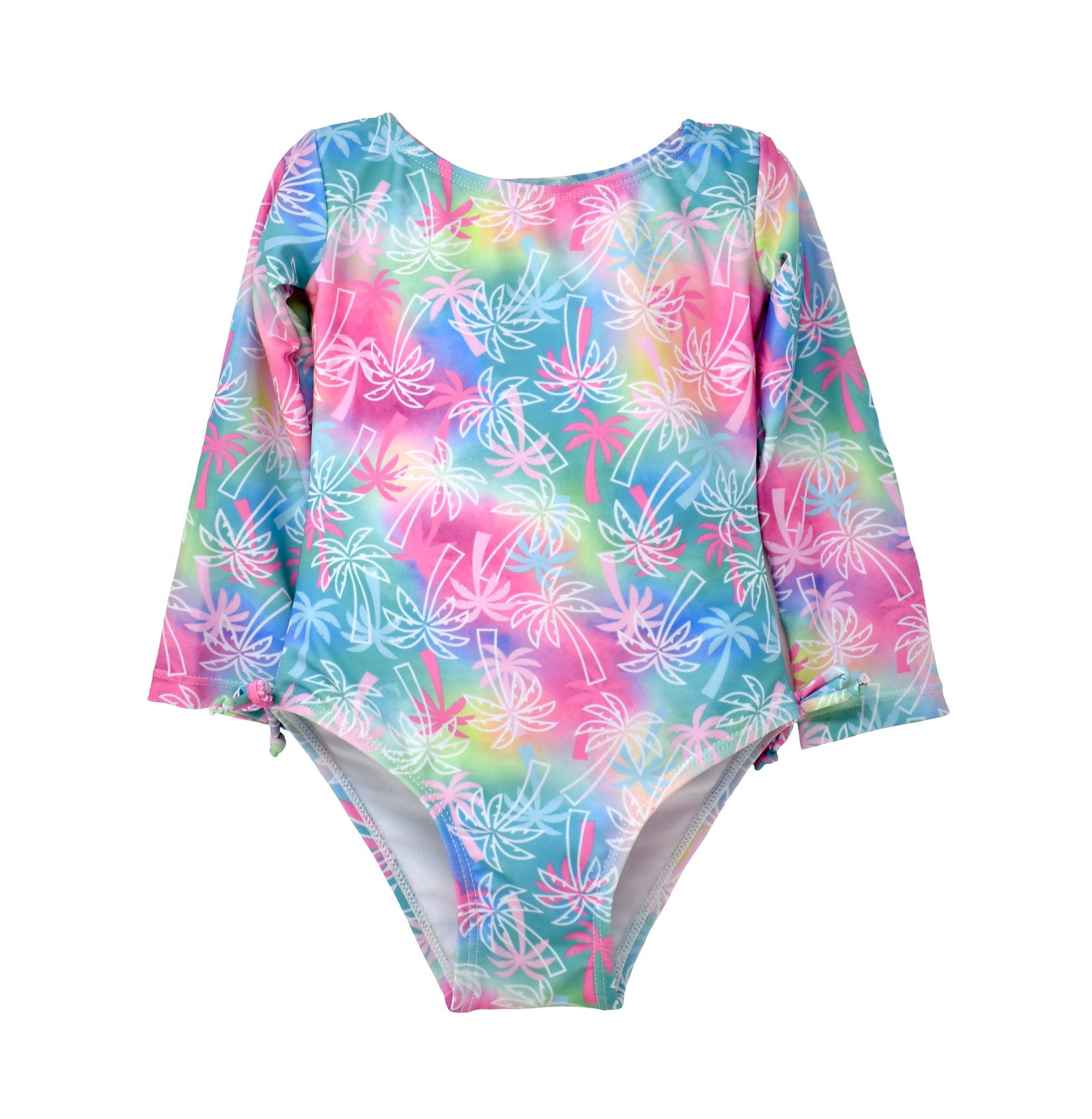 Flap Happy Pink Tropical Palms Charlie Rash Guard Swimsuit - Spoiled ...