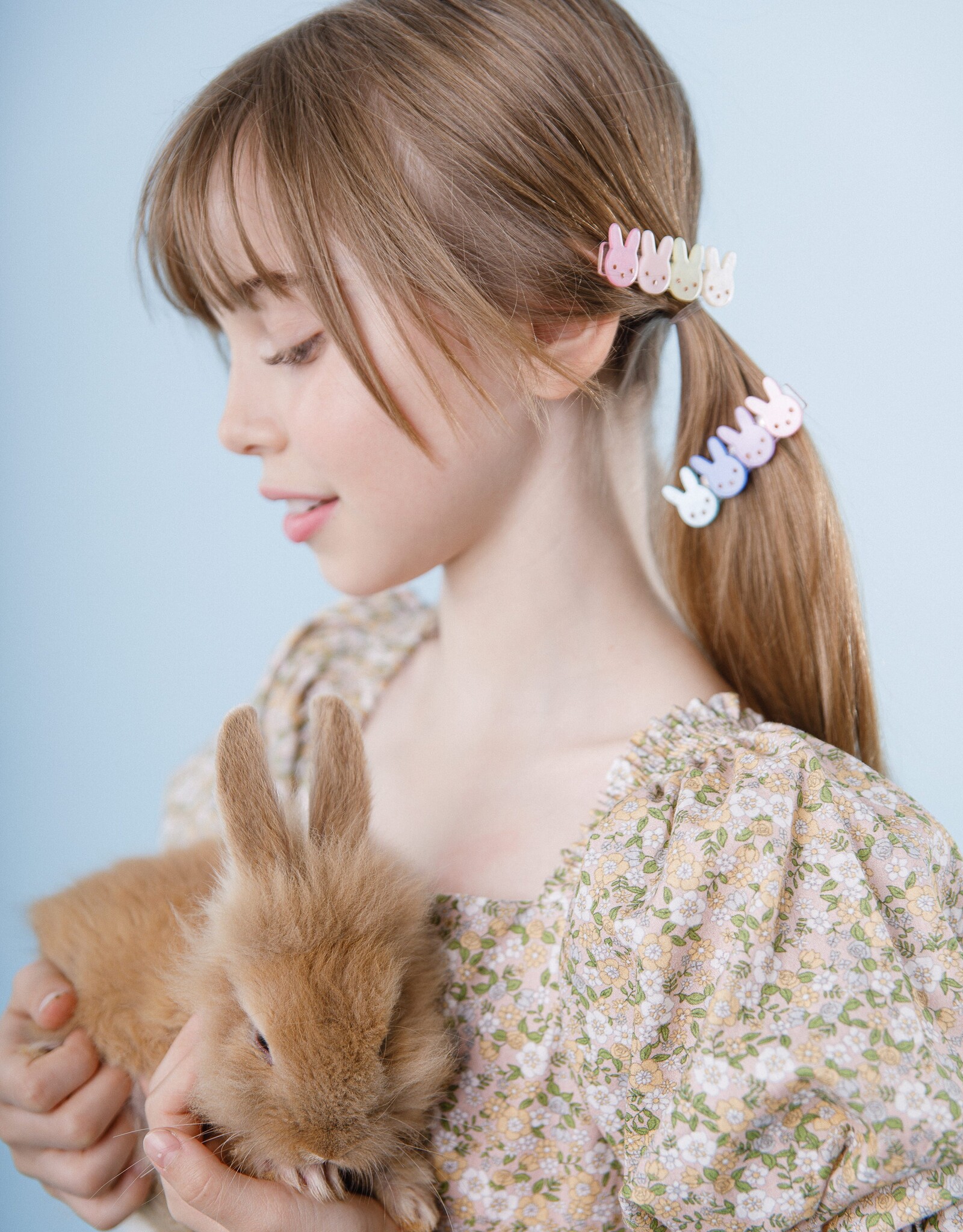 Lilies & Roses Alligator Clips Bunnies Flowers Pink Bow - Spoiled Swe ...