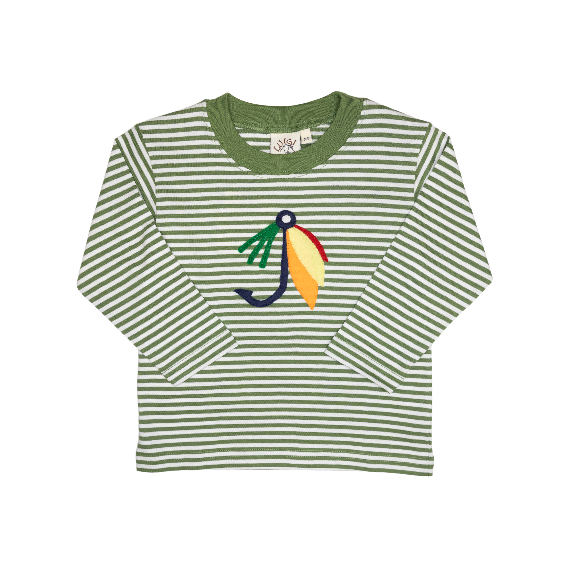 Luigi Long Sleeve Shirt Green Fishing Lure - Spoiled Sweet Boutique ...