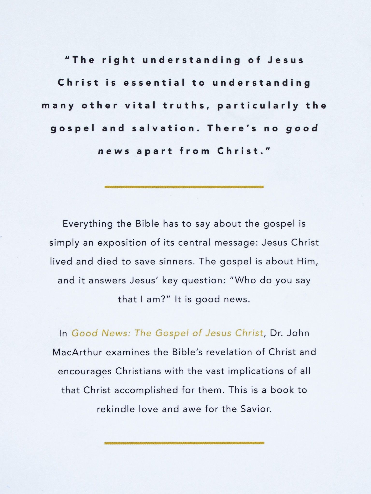 Good News: The Gospel of Jesus - Grace Books
