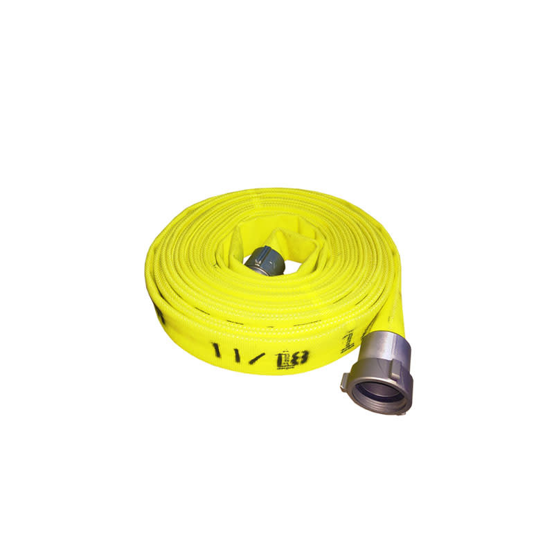 Armored Textiles 1.5" NST x 50ft Forest Lite Yellow Type-2 Fire Hose ...