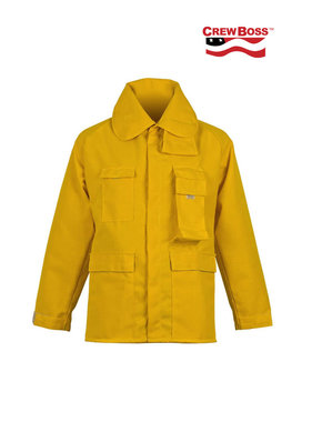 CrewBoss 7.5oz Nomex® IIA Yellow Brush Coat - North Ridge Fire Equipment