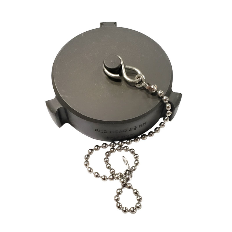 Red Head 2.5" NH Cap with Chain C-25 - North Ridge Fire Equipment